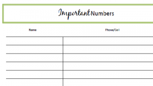 Free Download - Important Numbers