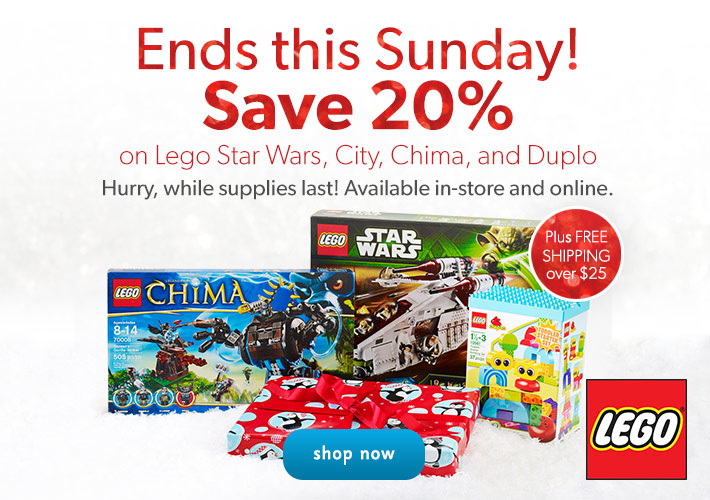 Chapters Indigo - 20% off Lego Star Wars, City, Chima and Duplo
