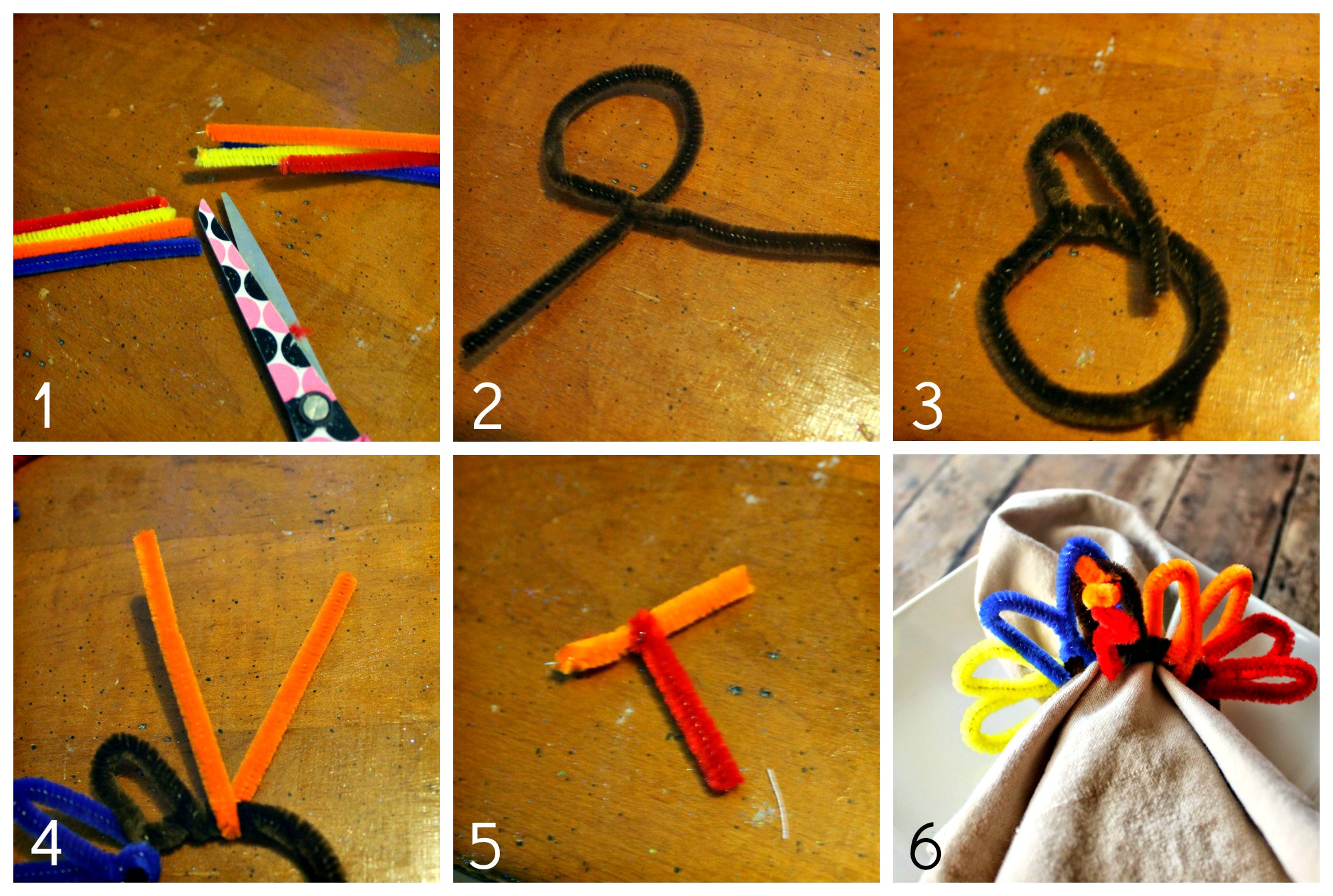 Easy DIY Turkey Napkin Rings