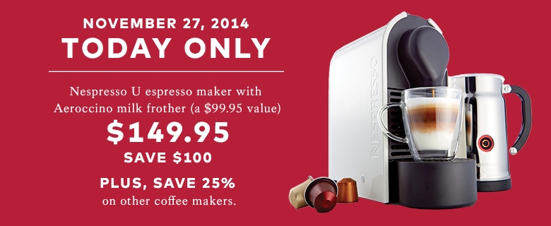 Hudson's Bay: Nespresso U Espresso Maker $100 off