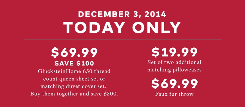 Hudson's Bay: Gluckstein Sheets Sets only $69.99