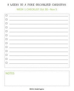 Checklists for a More Organized Christmas
