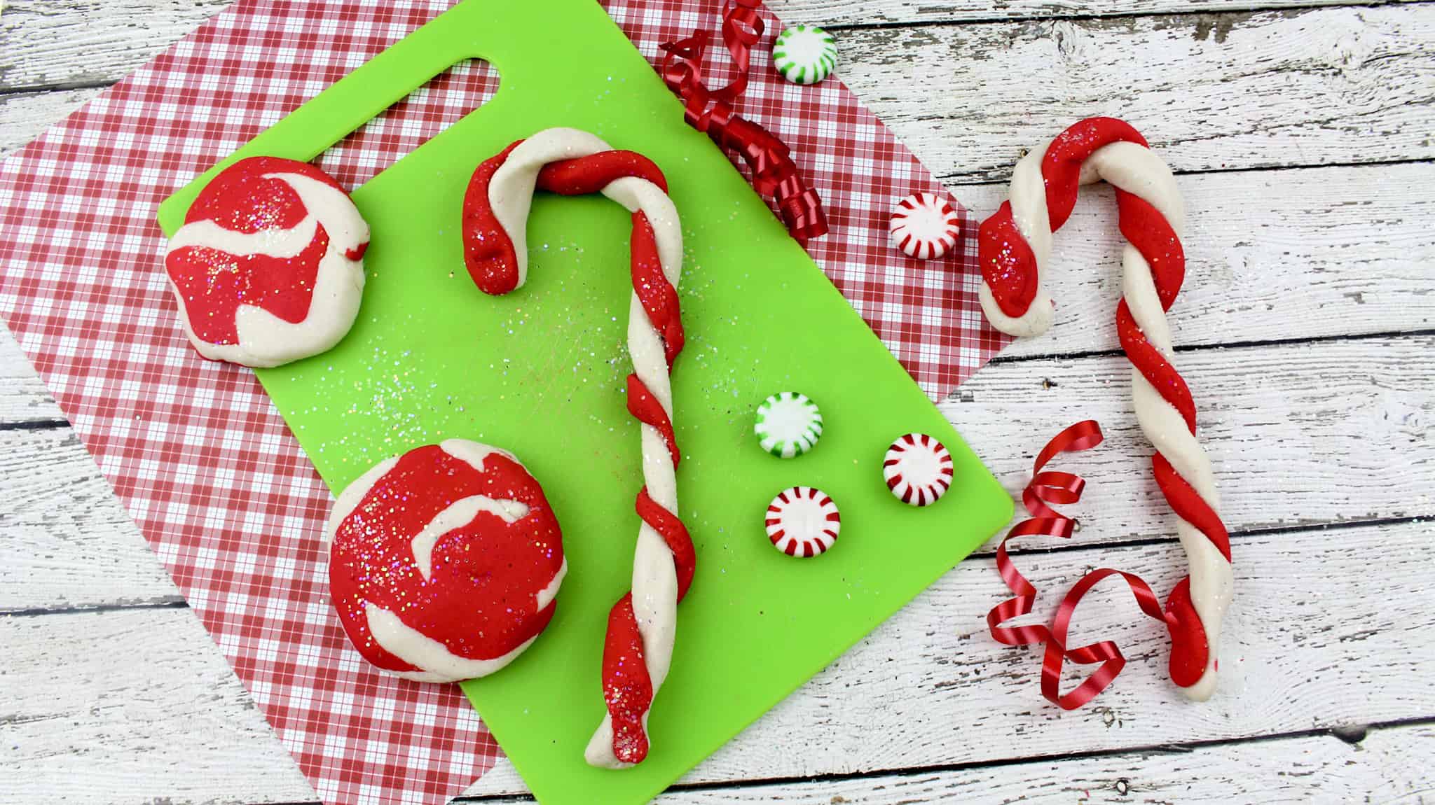 Scented Candy Cane Play Dough