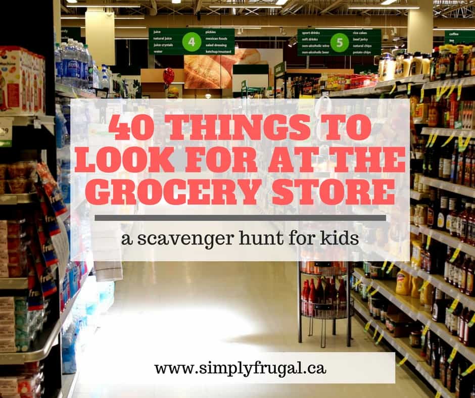 Grocery Store Scavenger Hunt