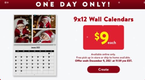 Walmart Photo Centre - $9 Custom Wall Calendar