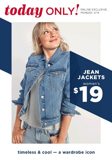 Old Navy: $19 Jean Jackets