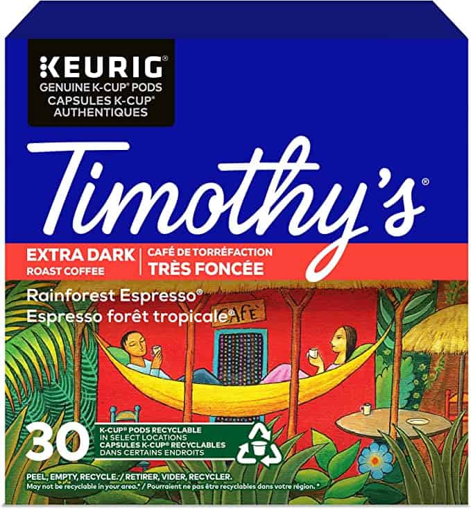 Timothy's Rainforest Espresso K-Cup Coffee Pods Deal